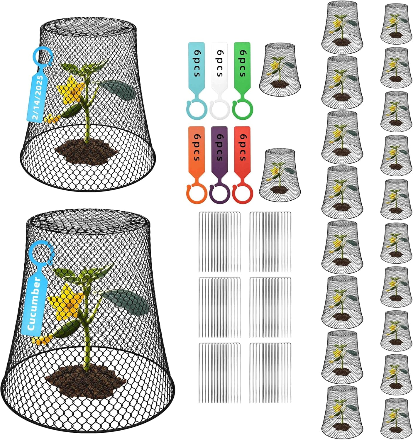 Chicken Wire Plant Protector,Mix 20pcs Plant Protectors from Animals ...