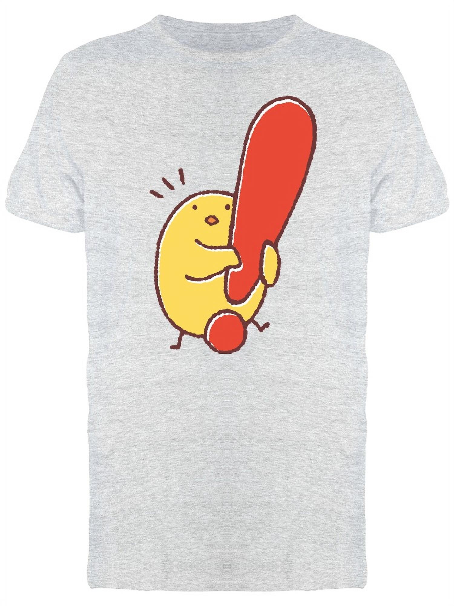 Chicken With An Exclamation Mark T-Shirt Men -Image by Shutterstock ...