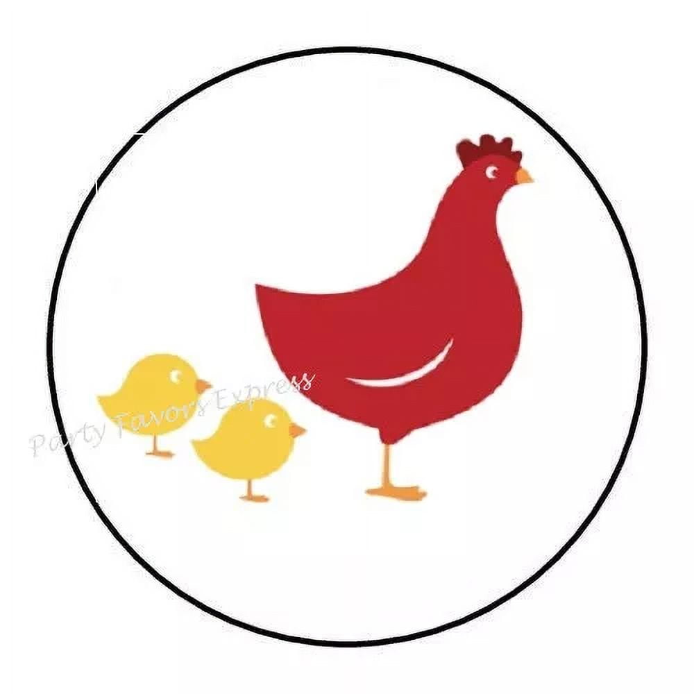 Chicken With Chicks Sticker Party Favors Sticker Envelope Seals Labels ...