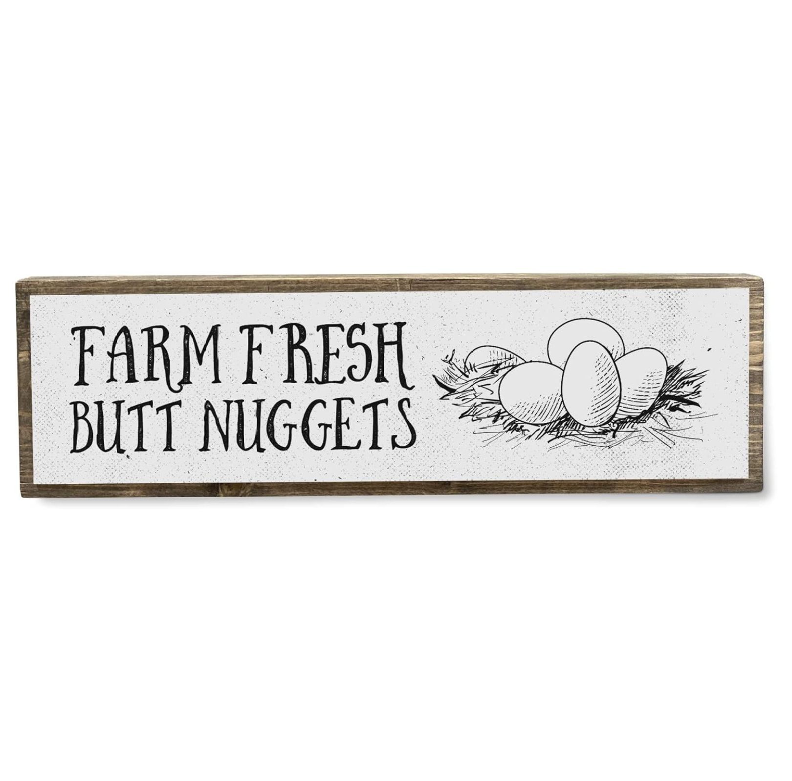 Chicken Wood Signs (Medium - Wood And Metal, Farm Butt Nuggets ...