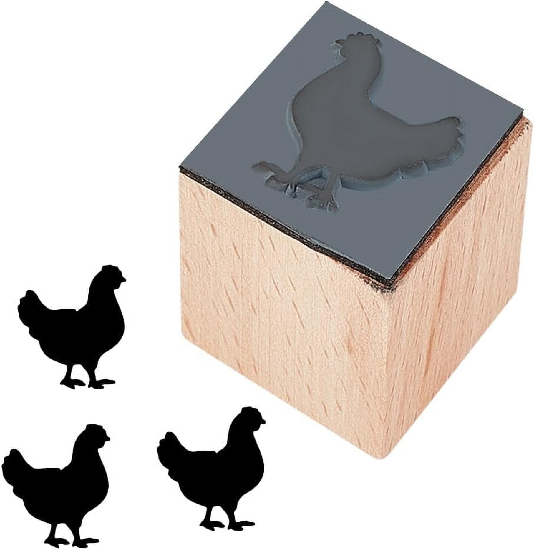 Chicken Wooden Rubber Stamp 1 Inch Rooster Rubber Stamp Small Chicken ...