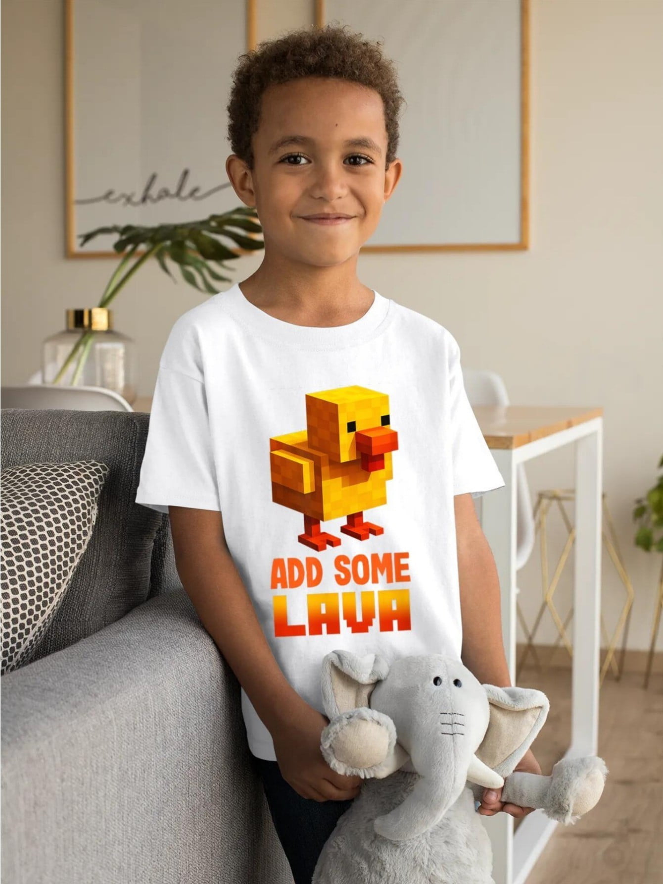Chicken add some lava Funny Awesome Graphic Kid TShirt Cute Kid T ...