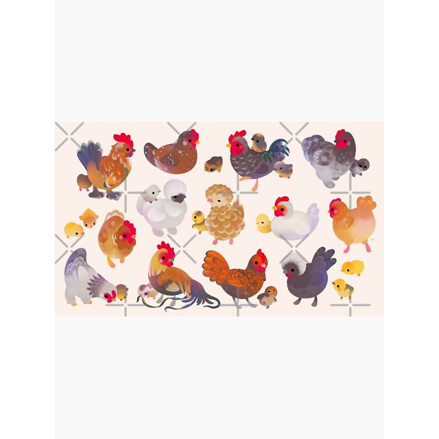 Chicken and Chick - pastel Poster Framed-unframed - Walmart.com