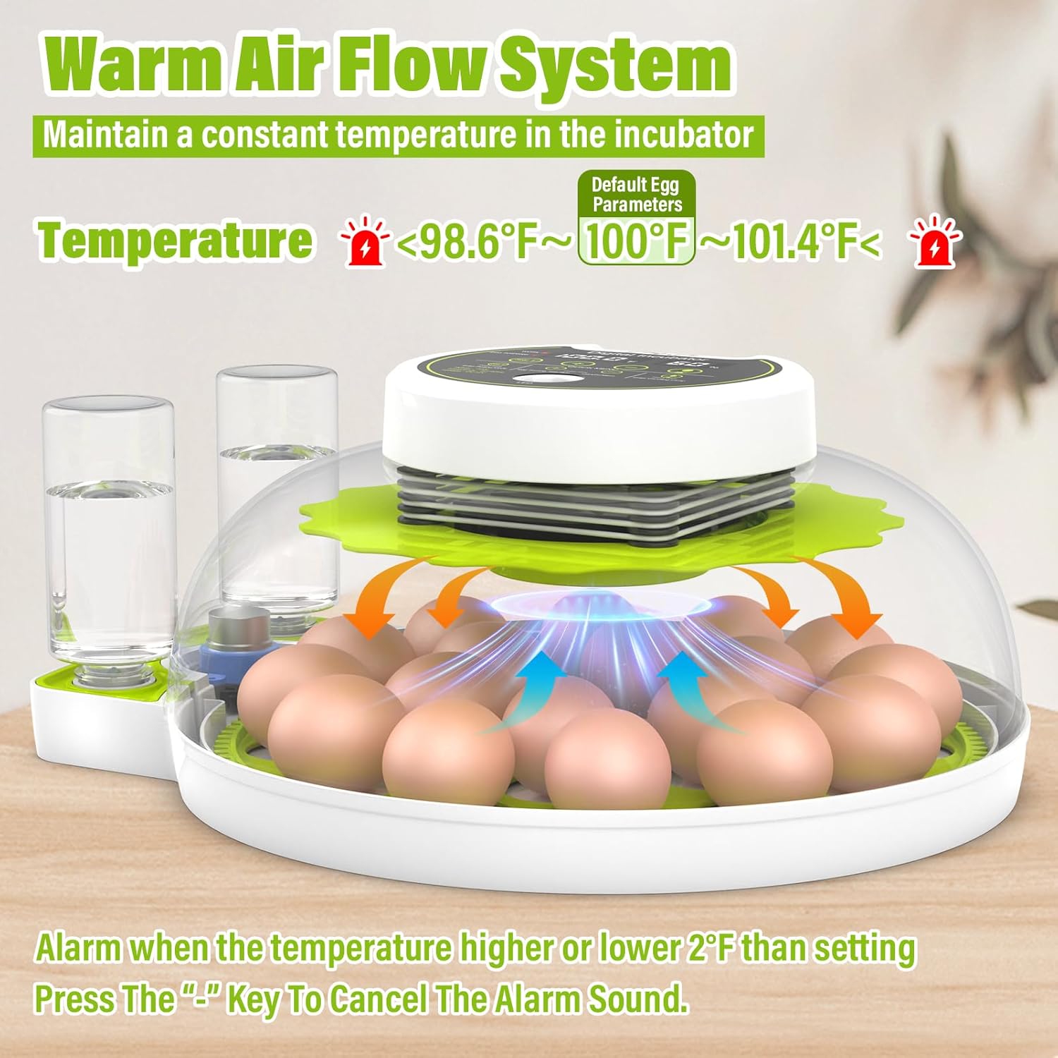 Chicken and Duck Incubator with Auto Turn and Humidity Control, Holds ...