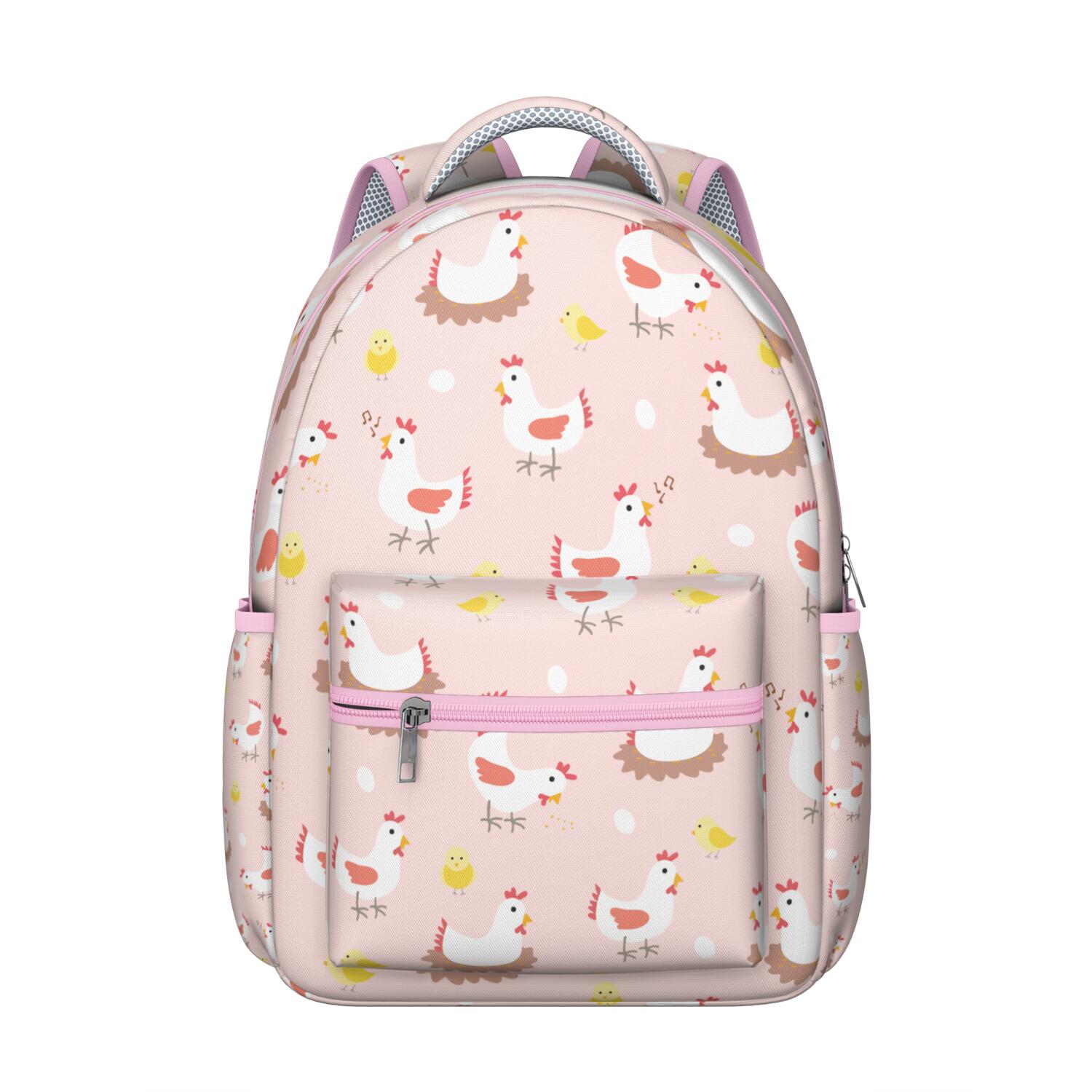 Chicken and Egg Farm Student School Backpack Cute Cartoon Hen Chick ...