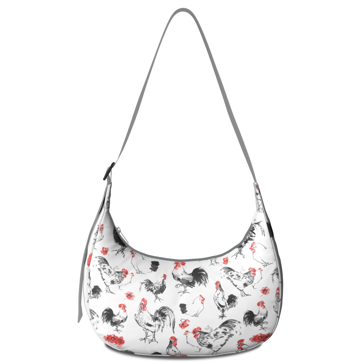 Chicken and Egg Farmhouse Crescent Crossbody Bag for , Rooster Hen ...