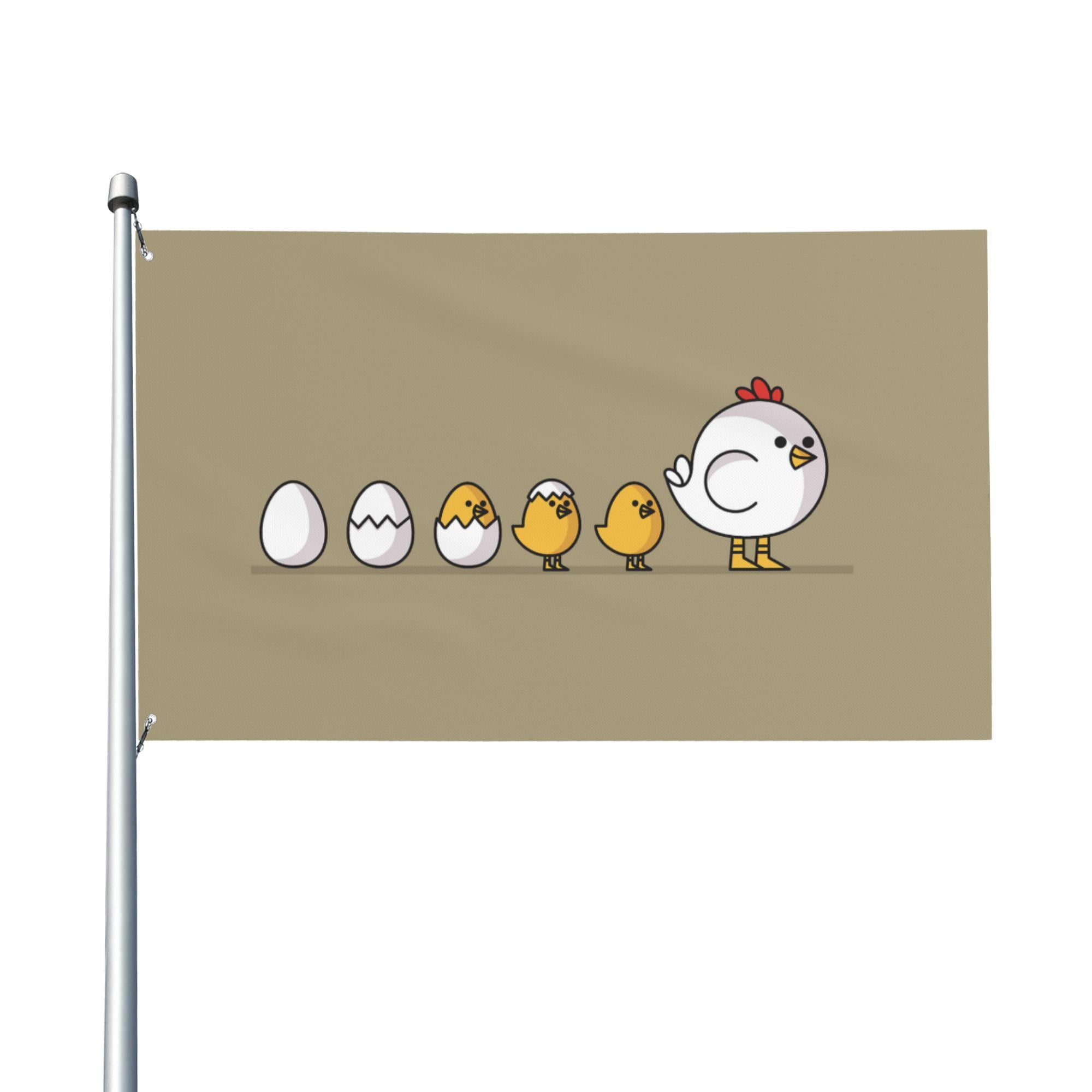 Chicken and Egg Set Flags Garden Home Flag House Flags For Outdoor ...