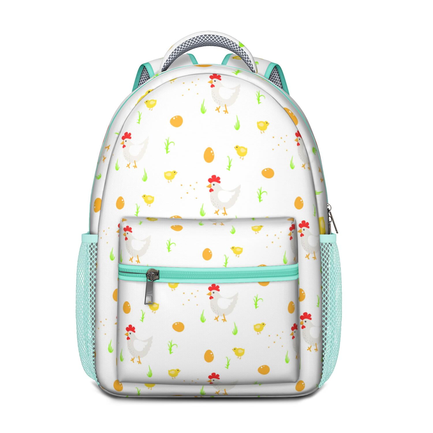 Chicken and Eggs on Farm Themed Backpack – Country Rooster Pattern ...