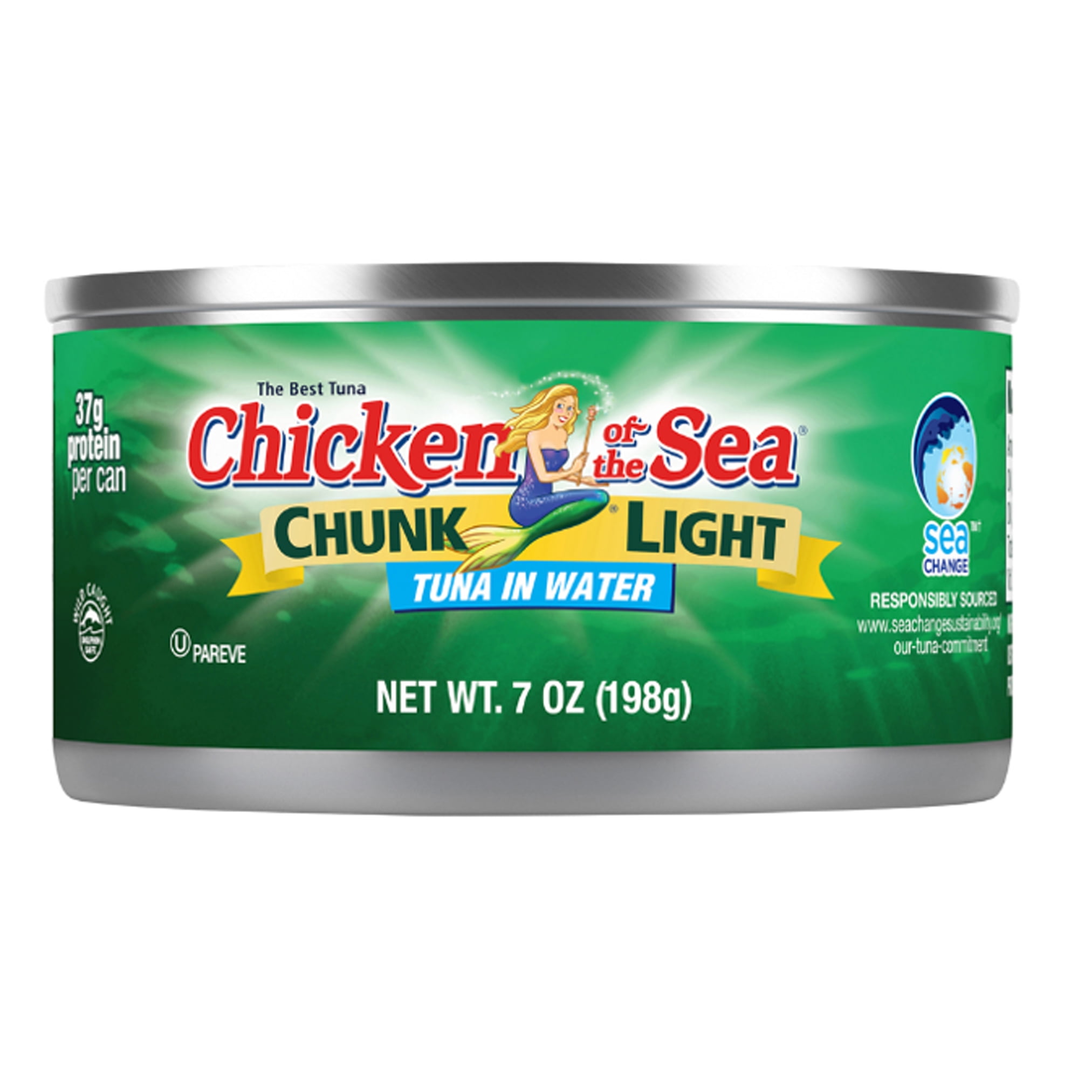 Chicken of the Sea Chunk Light Premium Tuna in Water 7 oz, 4-Count ...
