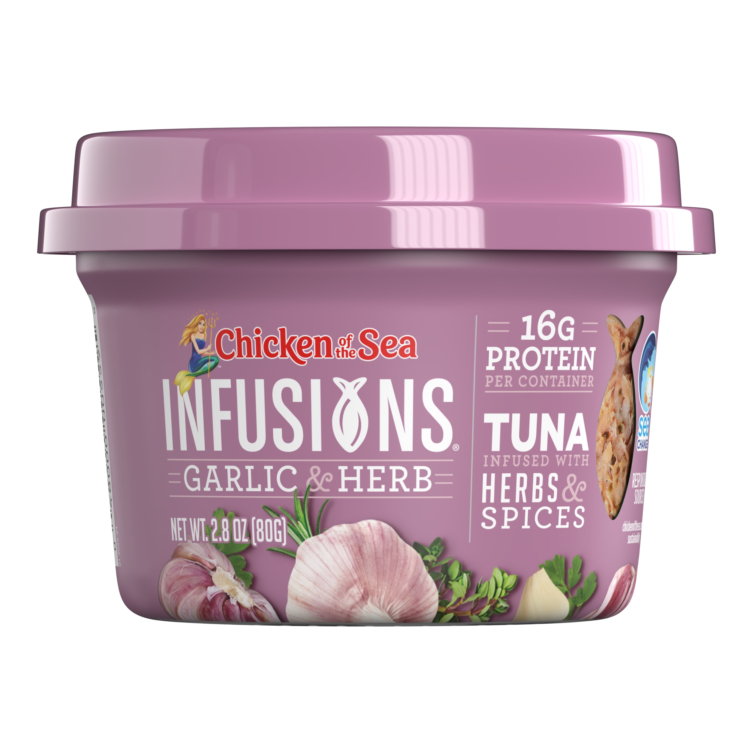 Chicken of the Sea Infusions Garlic Herb Tuna, 2.8 oz Cup - Walmart.com