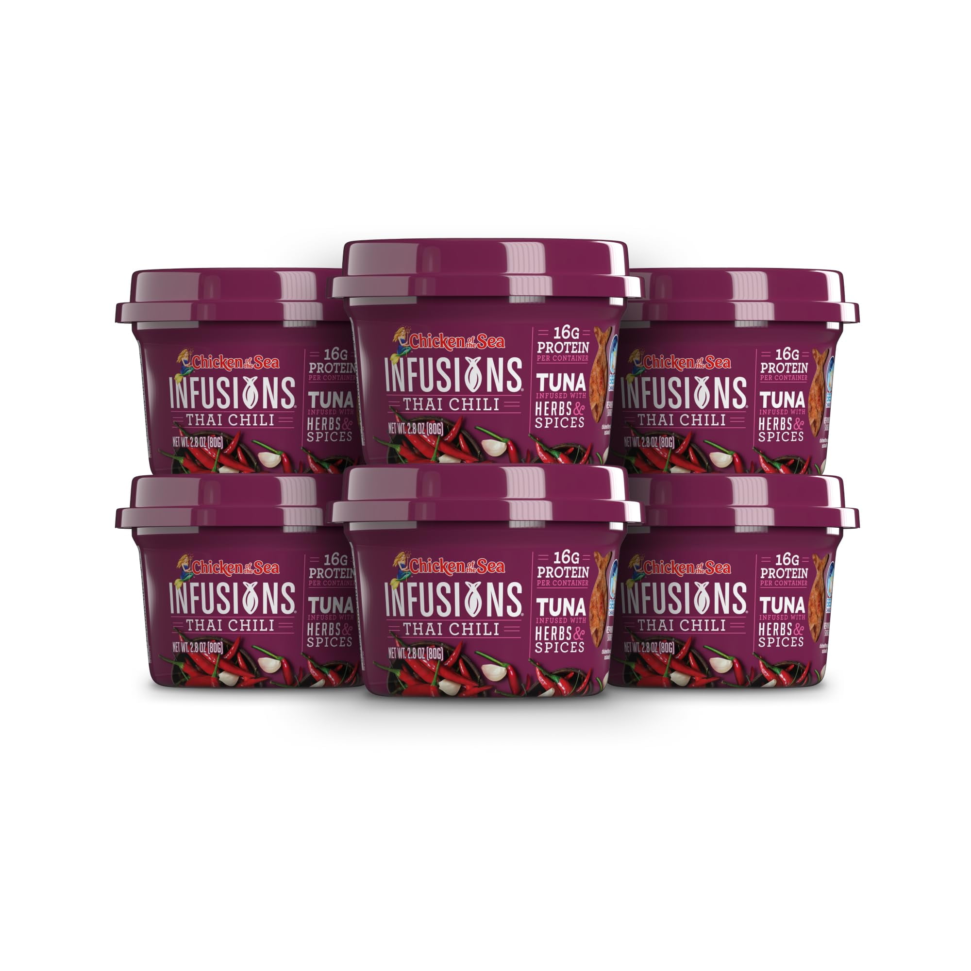 Chicken of the Sea Infusions Tuna, KKS1 2.8 Ounce Cups (Pack of 6 ...