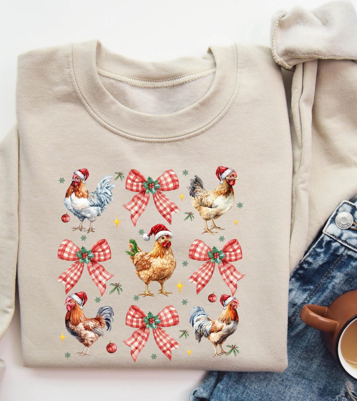 Chicken season Sweatshirt, Cute Chickens Sweater, Coquette Sweatshirt ...