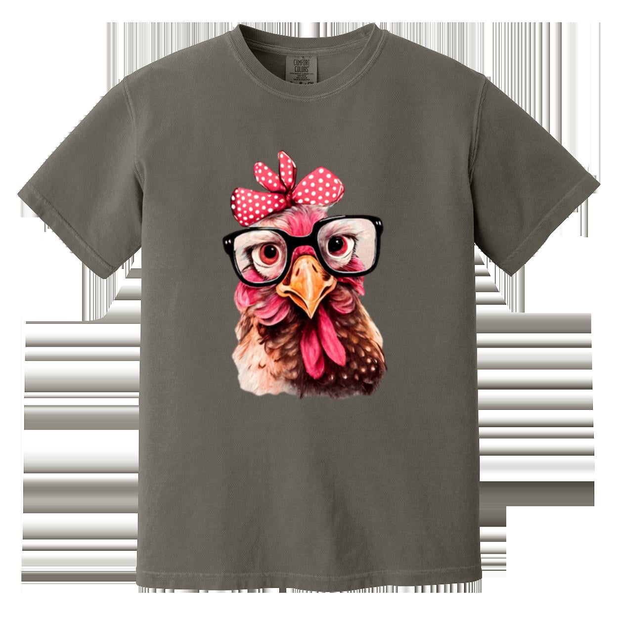 Chicken with Bandana Retro Farm Animal Graphic Comfort Color T‑Shirt ...