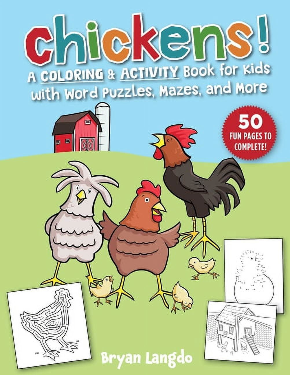 Chickens!: A Coloring and Activity Book for Kids with Word Puzzles ...