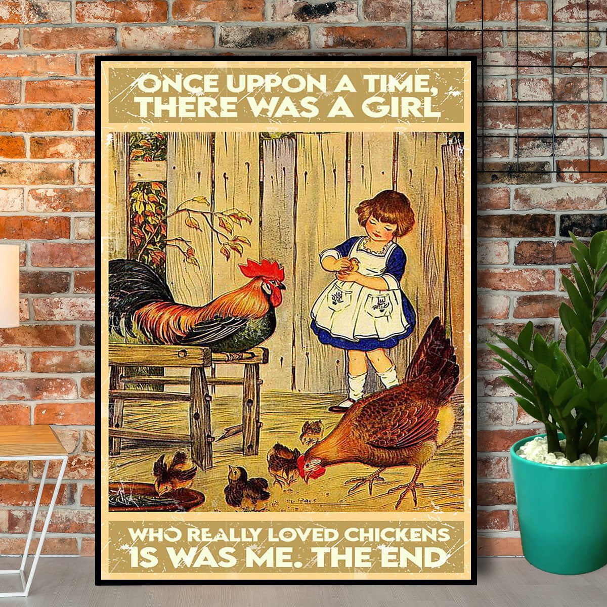 Chickens And Baby Girl Who Really Loved Chickens Funny Farm Paper ...