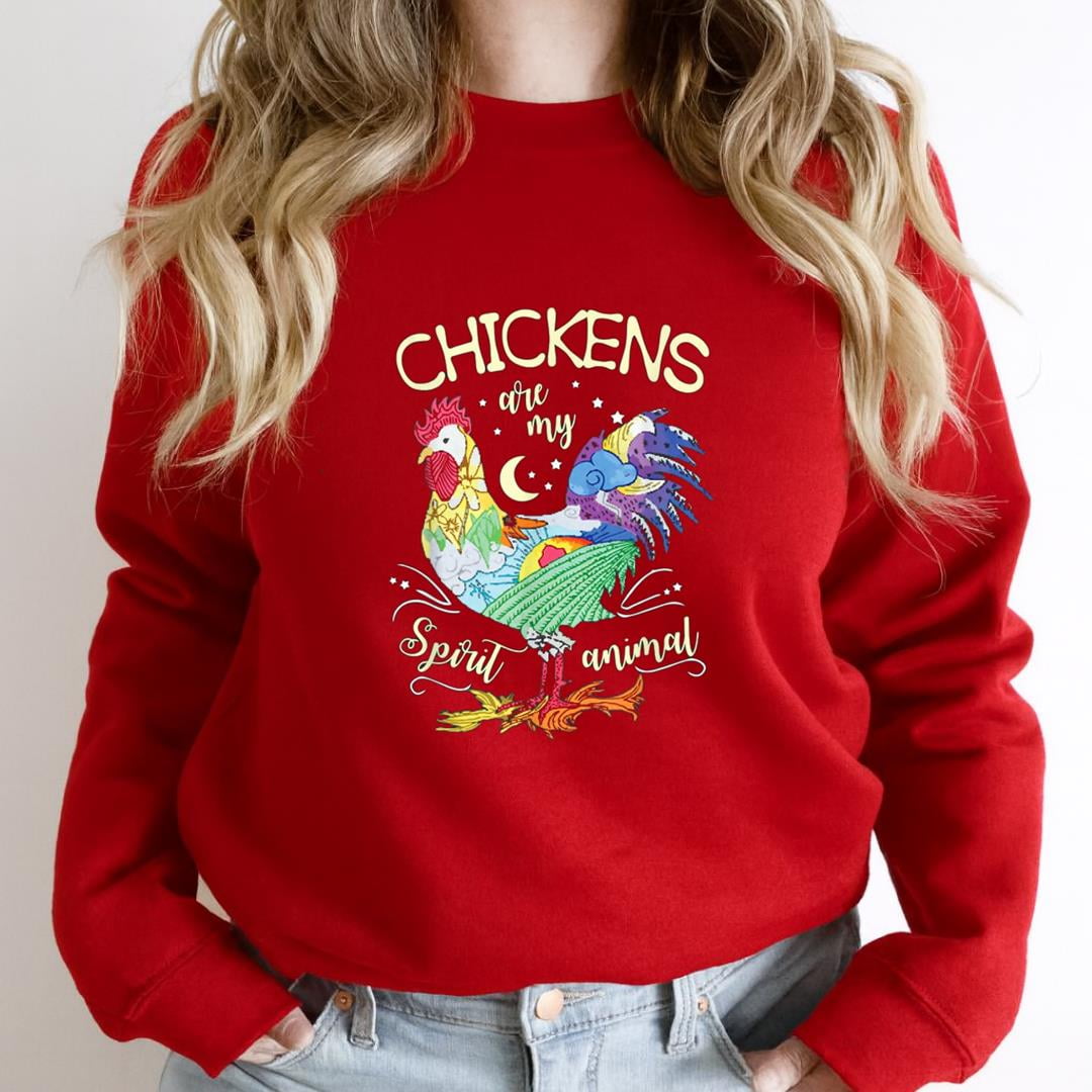 Chickens Are My Spirit Animal Funny Holiday Farm Life Gift Graphic ...
