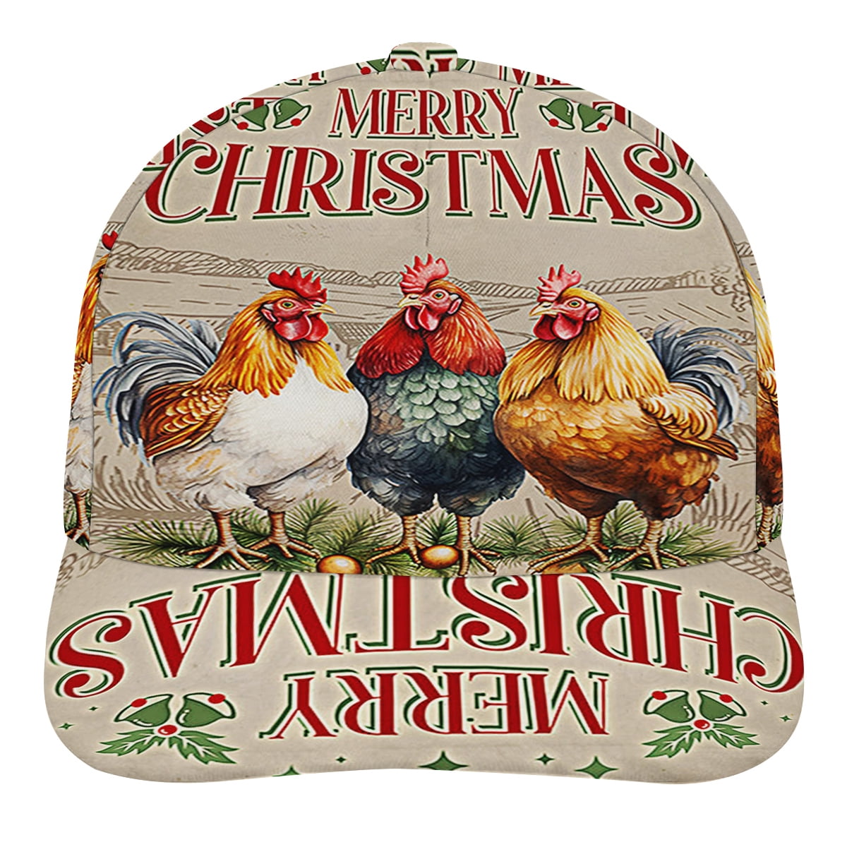 Chickens ChriStas Three Hens In ChriStas baseball cap hat - Walmart.com