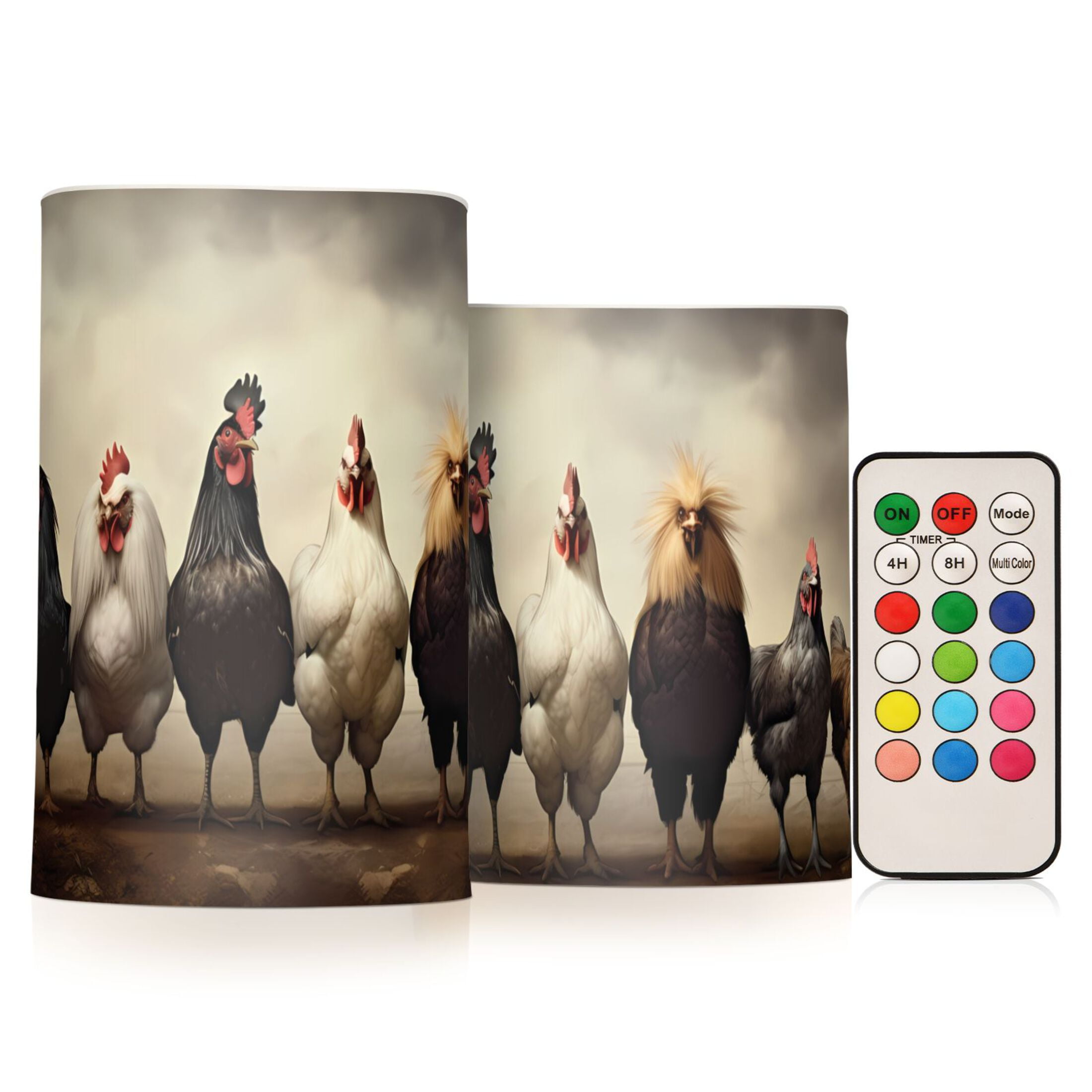 Chickens Flameless Candles LED Lights Battery Operated Candles with ...