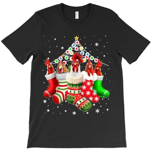Chickens In Socks Funny Christmas Lights Pajama For Chicken Lovers Graphic - Stocking Stuffer ...