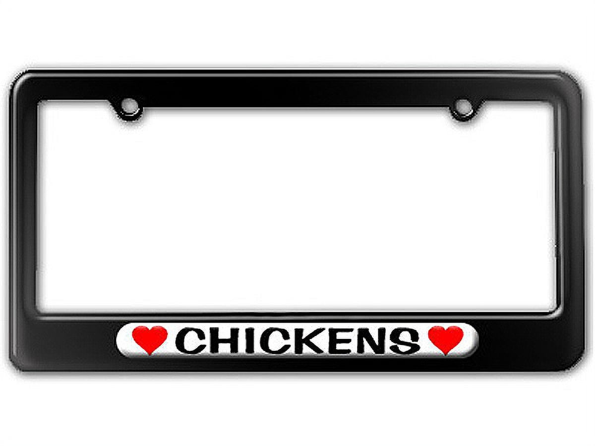 Chickens Love with Hearts License Plate Frame - Walmart.com