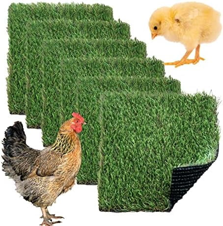 Chickens Nesting Box Pads 6 Pcs Washable Fake Turf Mats Grass Carpet ...