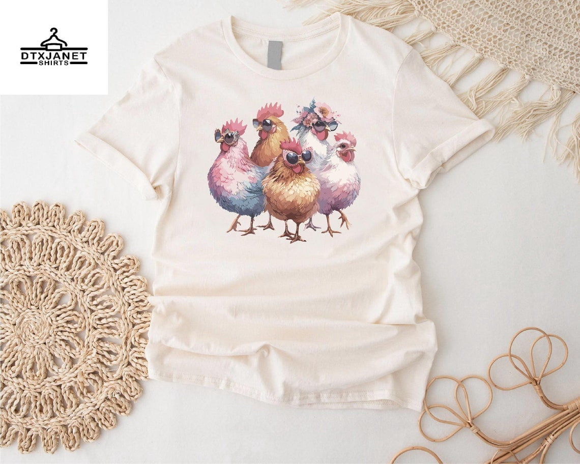 Chickens T-Shirt, Farm Life Chicken Shirt, Cute Animal Tee, Country ...