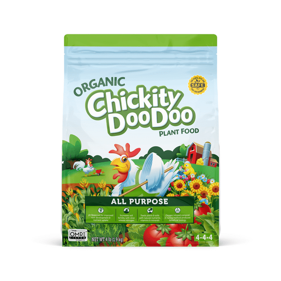 Chickity Doo Doo All Purpose Plant Food Fertilizer, 2-4-3, 4 Pounds ...
