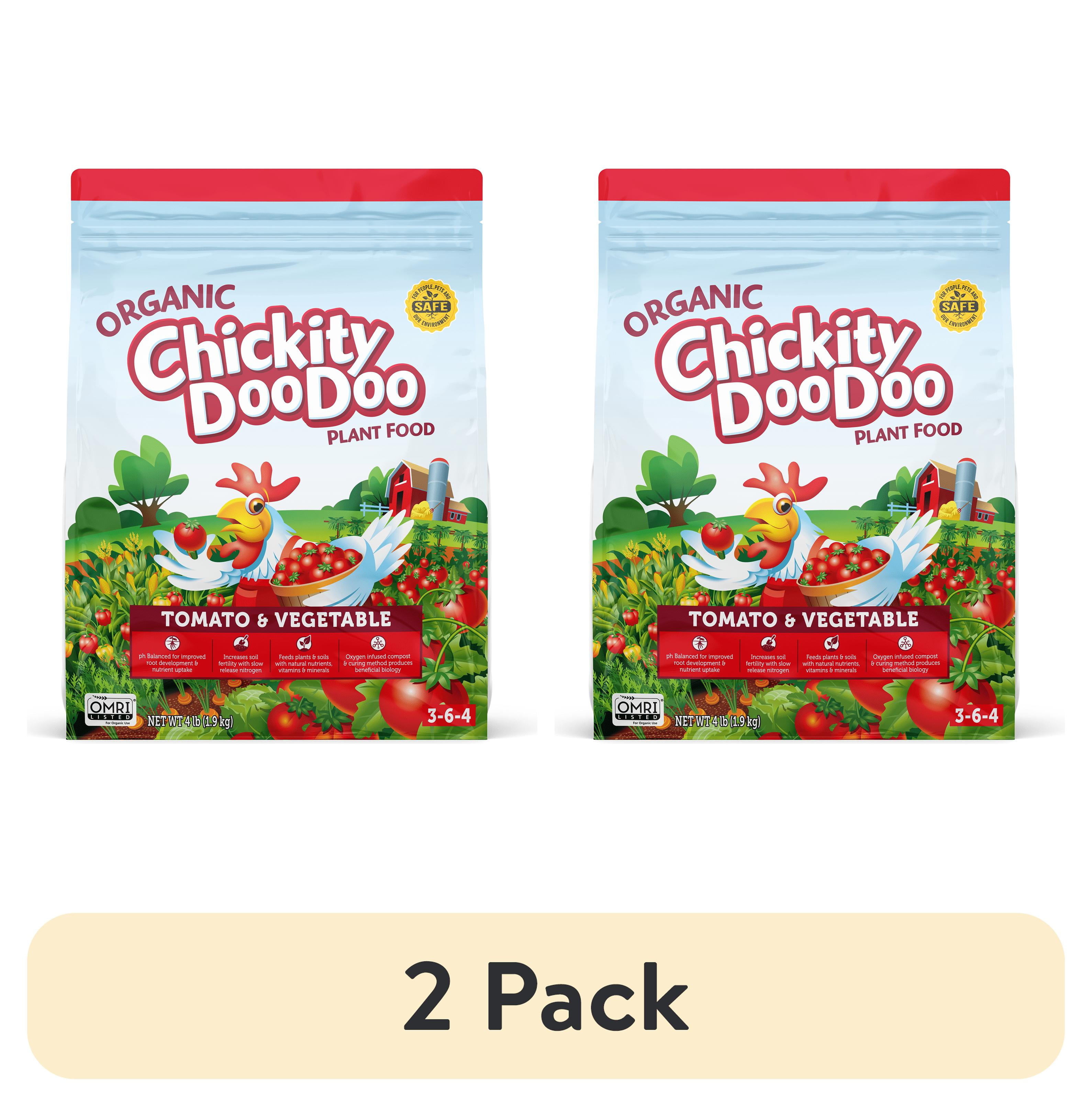 (2 pack) Chickity Doo Doo Tomato Vegetable Organic Fertilizer, 4 lbs ...