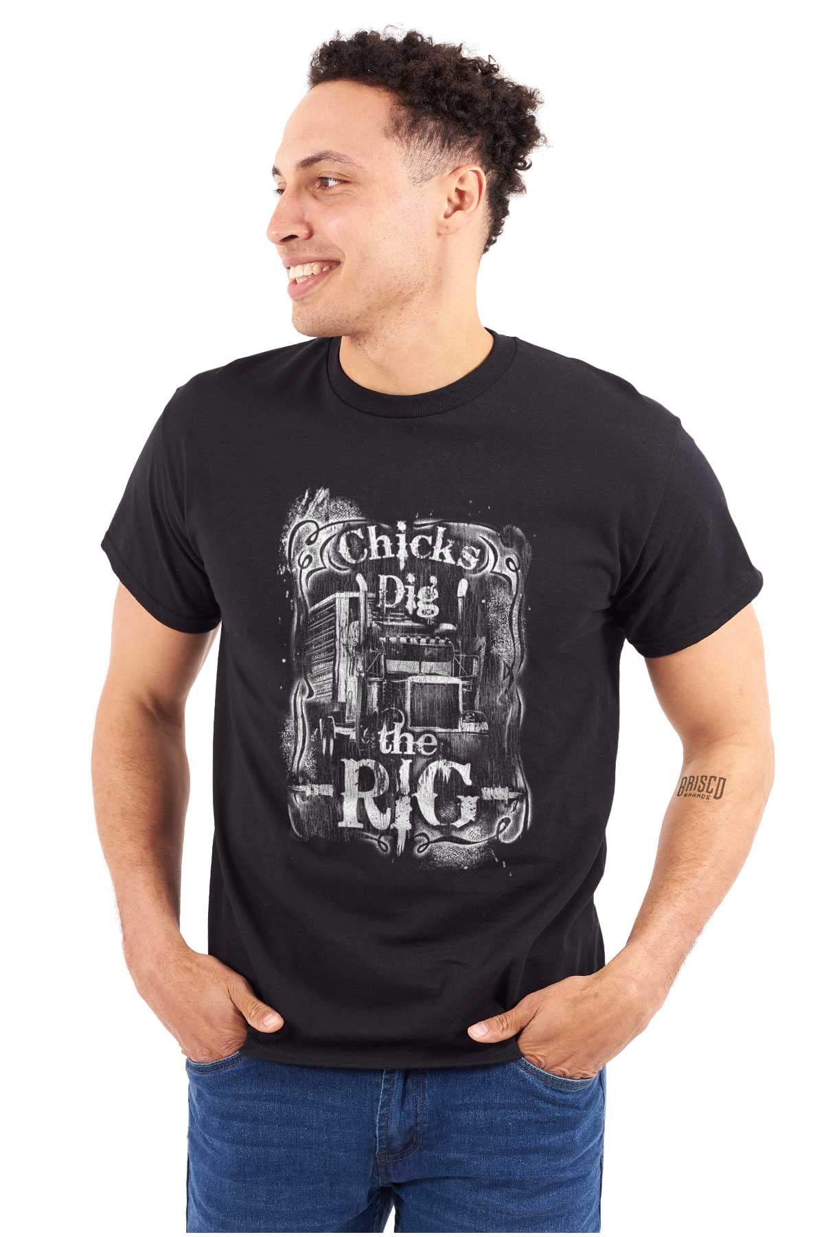 Chicks Dig Rig Big Trucks Tractor Men Big & Tall Graphic Tee Brisco ...