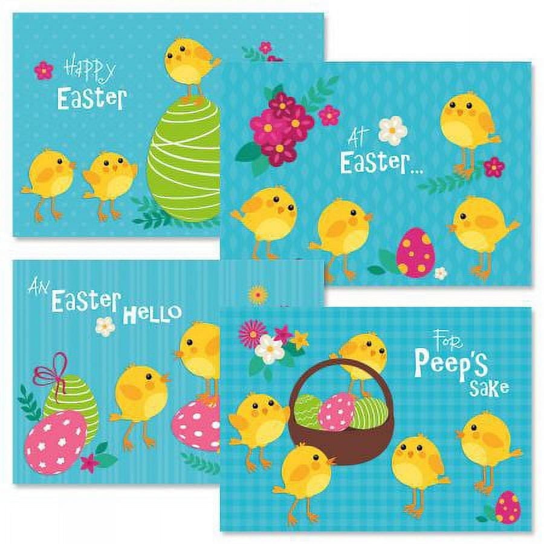 Chicks Easter Greeting Cards - Set of 8 (2 of each design) 5" x 7 ...
