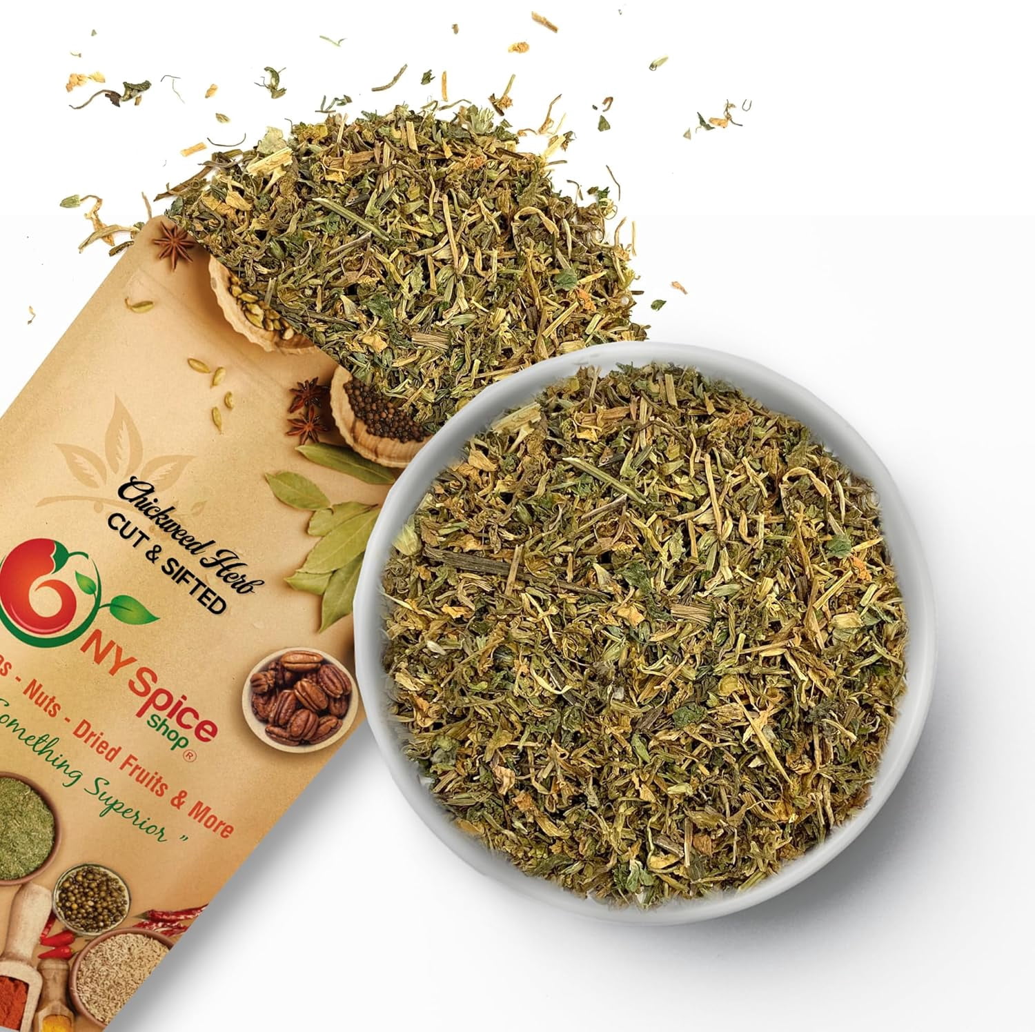 Chickweed Herb Cut & Sifted - 1 Pound Natural Chicken Chickweed Tea ...