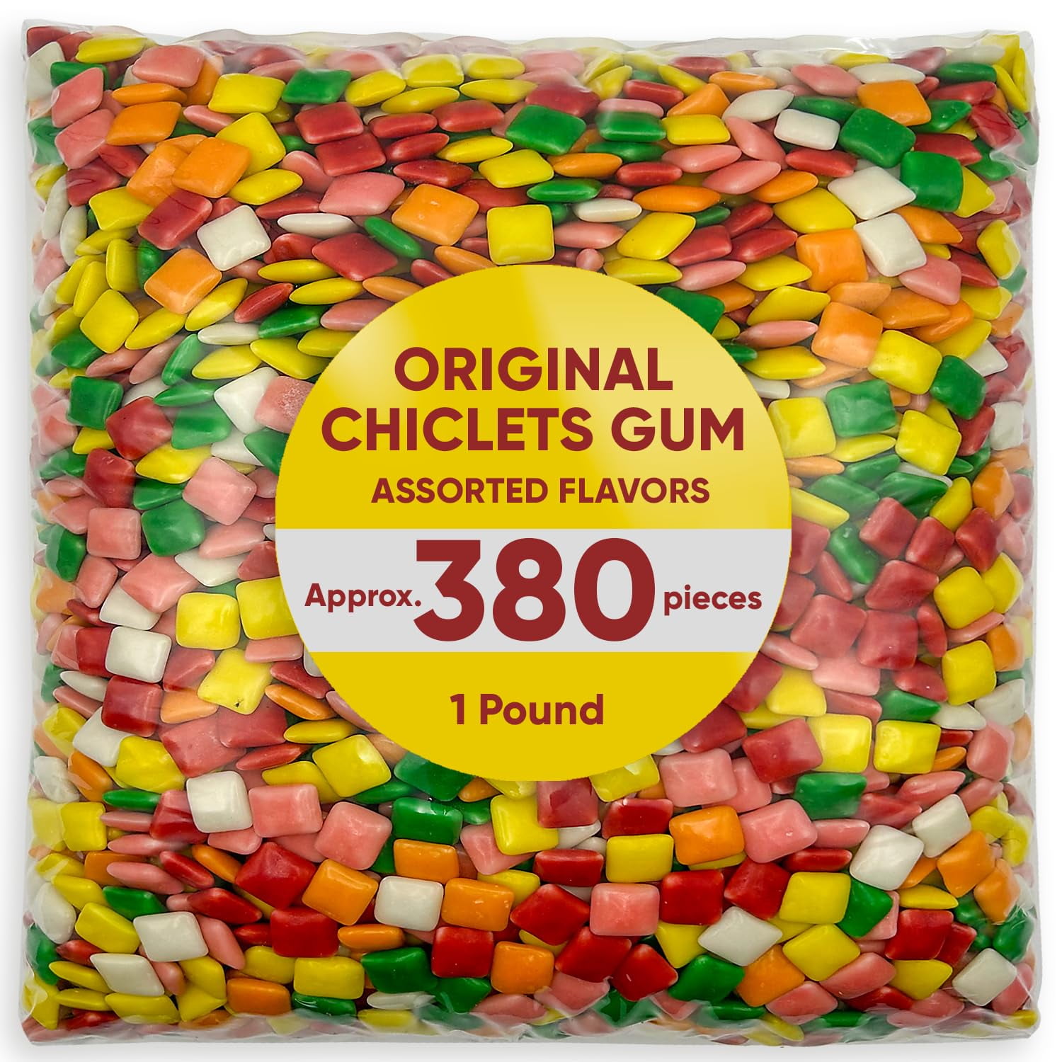 Chiclets Gum Original Assorted Flavors MDA05 - 1 Pound Mastic Gum ...