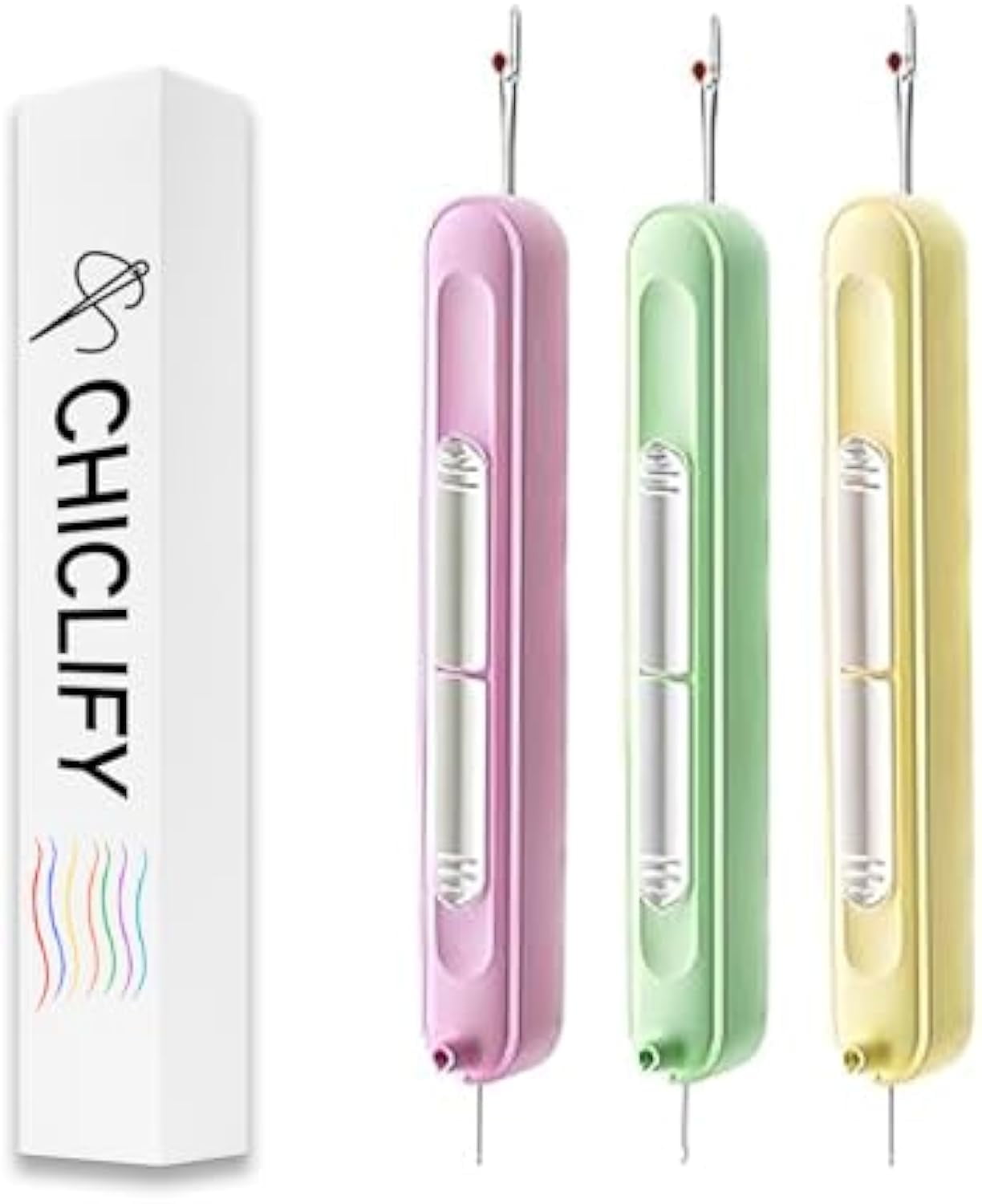 Chiclify Needle Threader 2 in 1 Seam Tool Automatic Sewing Threaders ...