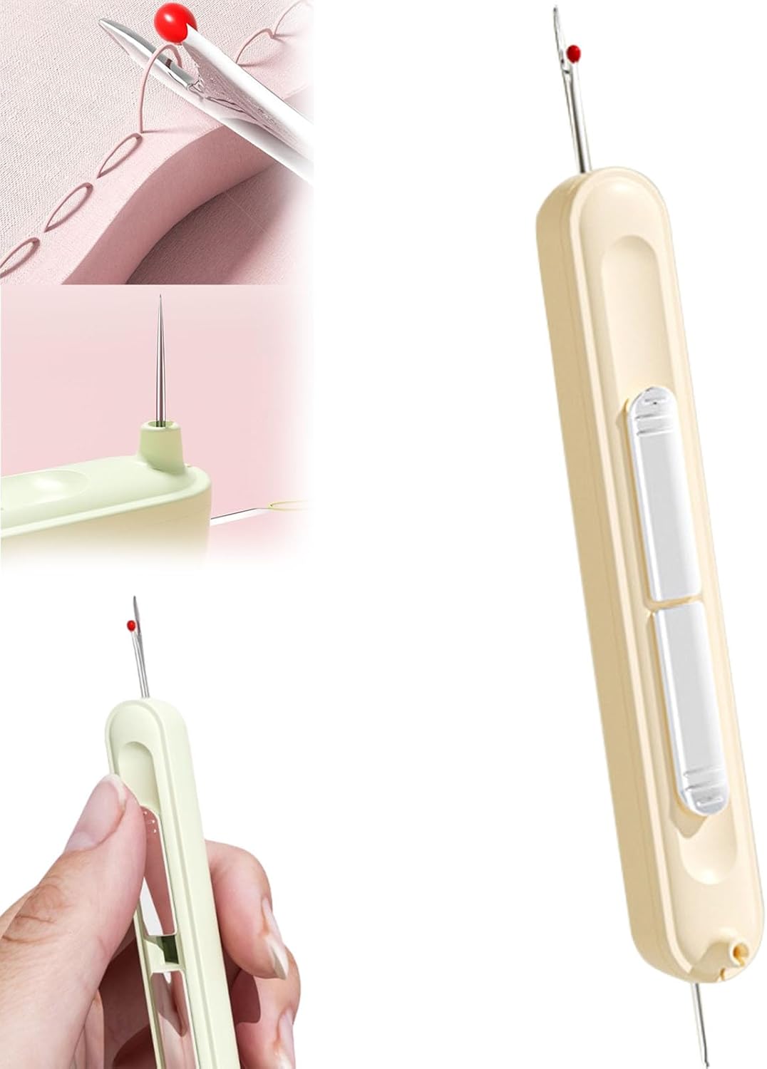 Chiclify Needle Threader, 2-in-1 Needle Threader & Seam Ripper Tool ...