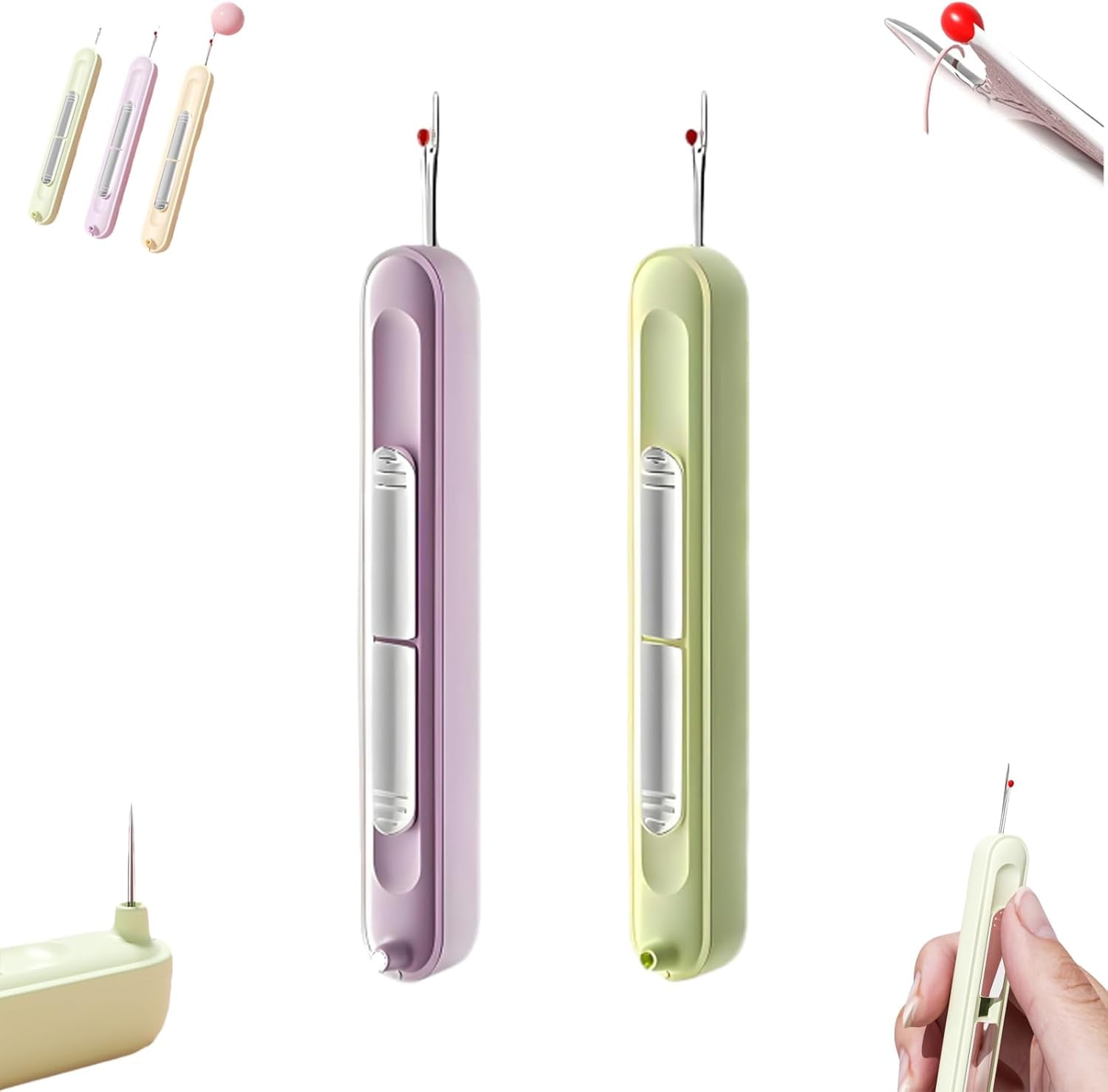 Chiclify Needle Threader, 2-in-1 Needle Threader & Seam Ripper Tool ...