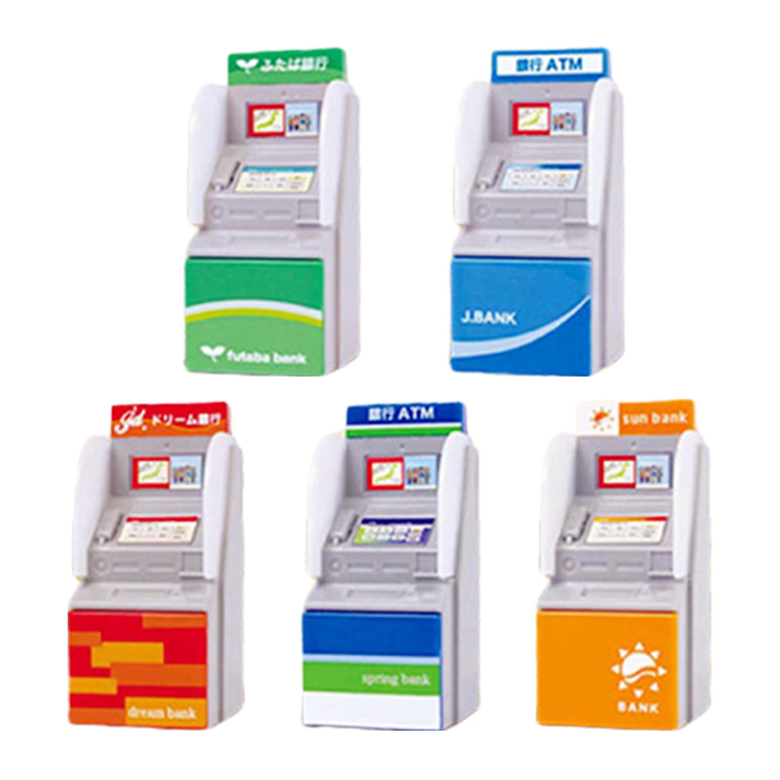 Chicmine 1/6 1/12 Mini ATM Dollhouse Toy Model Realistic Miniature Cash ...