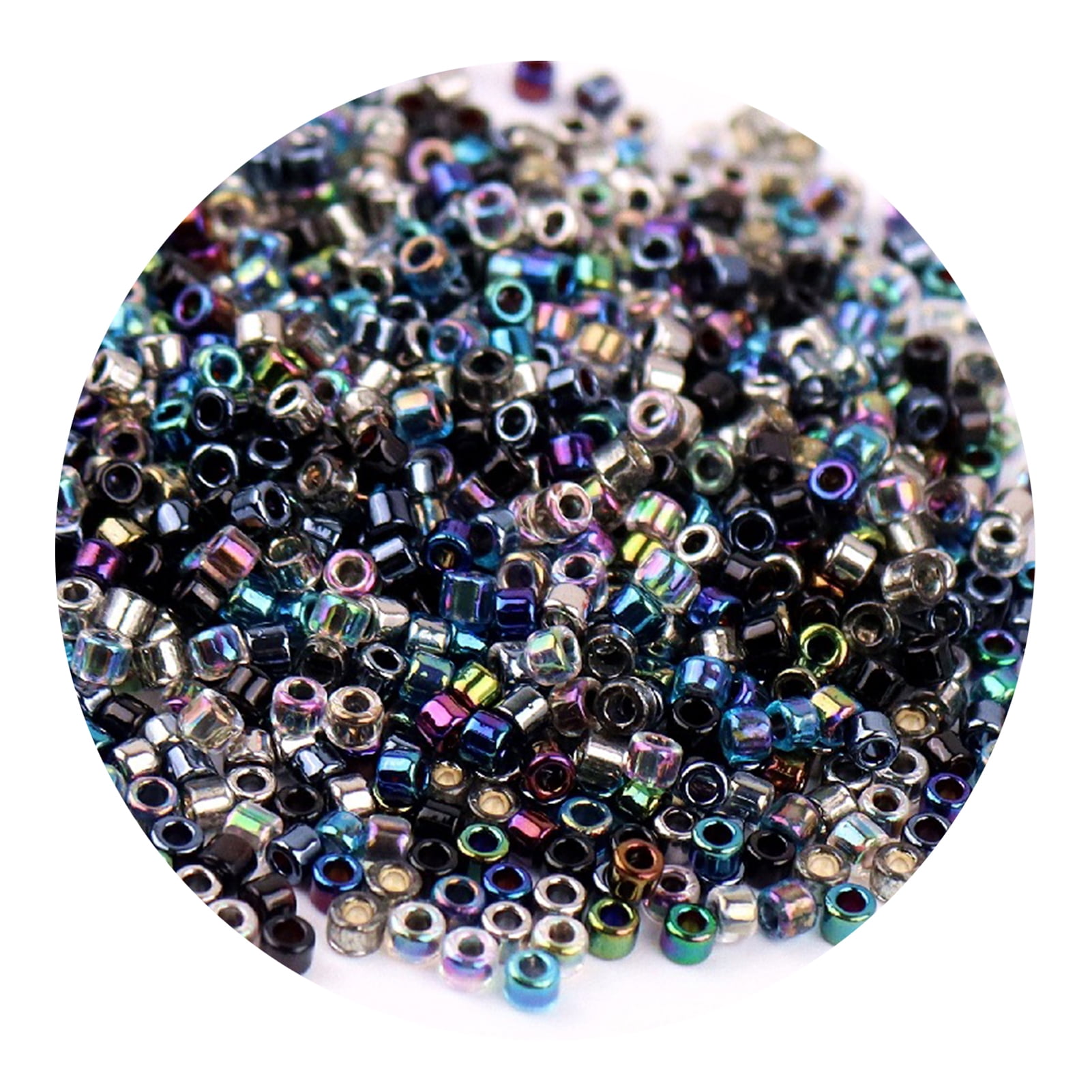 Chicmine 1 Bag 10g Glass Beads Dyed Colors Stunning Coloured Glaze Bags Clothes Crafts Beads for ...