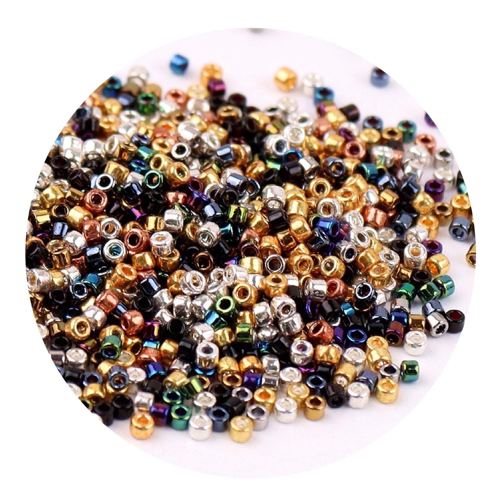 Chicmine 1 Bag 10g Glass Beads Dyed Colors Stunning Coloured Glaze Bags Clothes Crafts Beads for ...