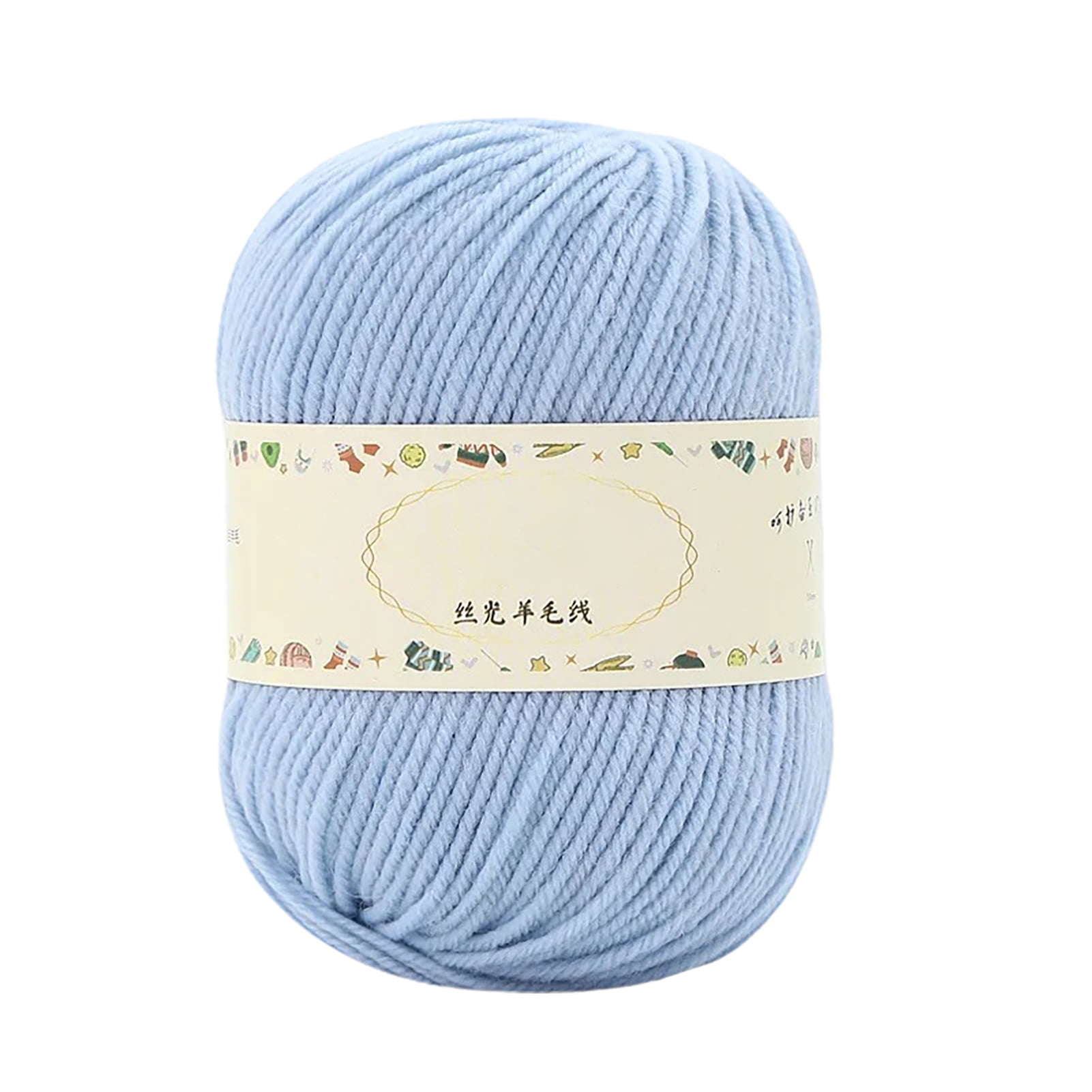 Chicmine 1 Roll Crochet Yarn Good Toughness Soft Texture Anti-pilling ...