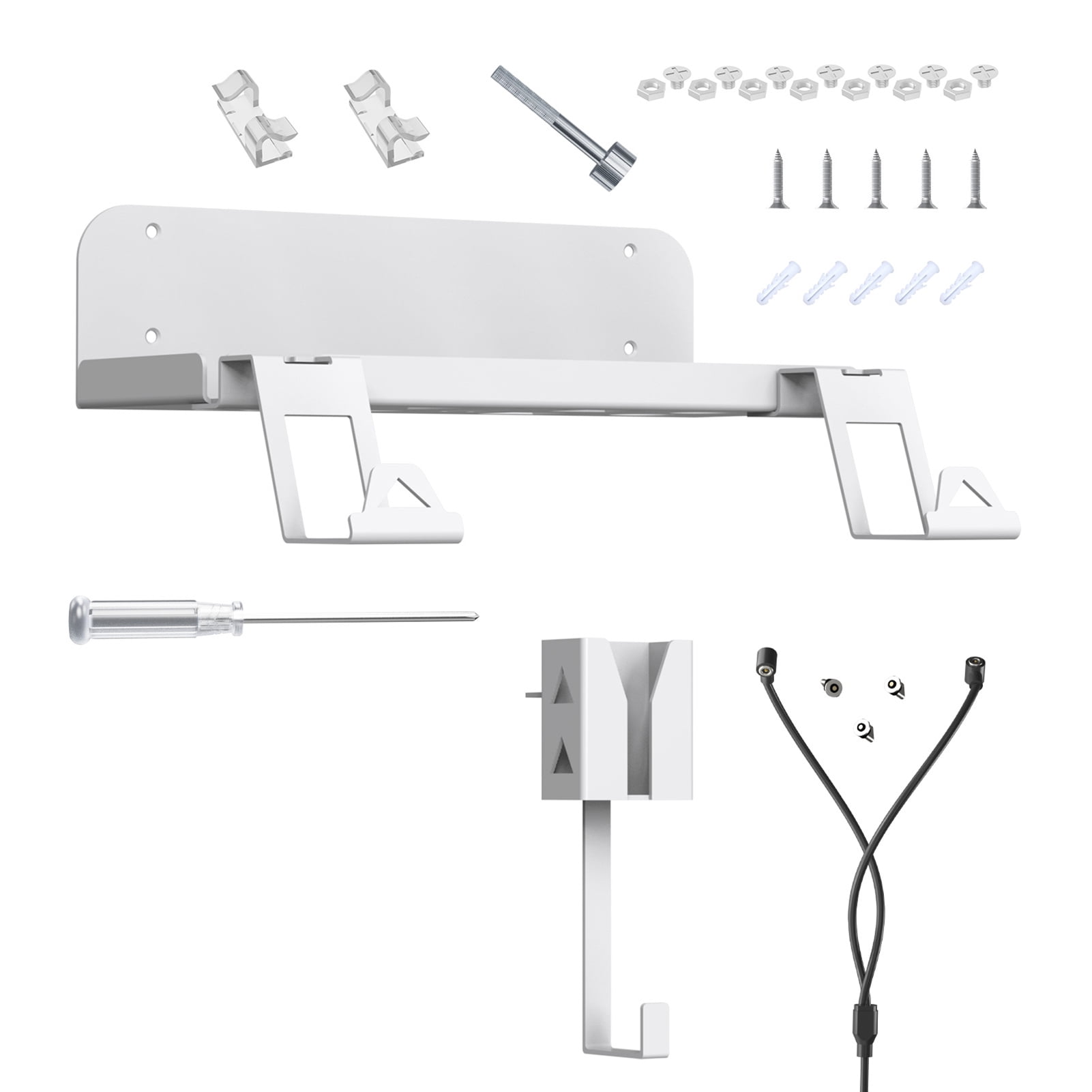 Chicmine 1 Set Game Console Bracket Shelf with Headphone Hanger Wall ...