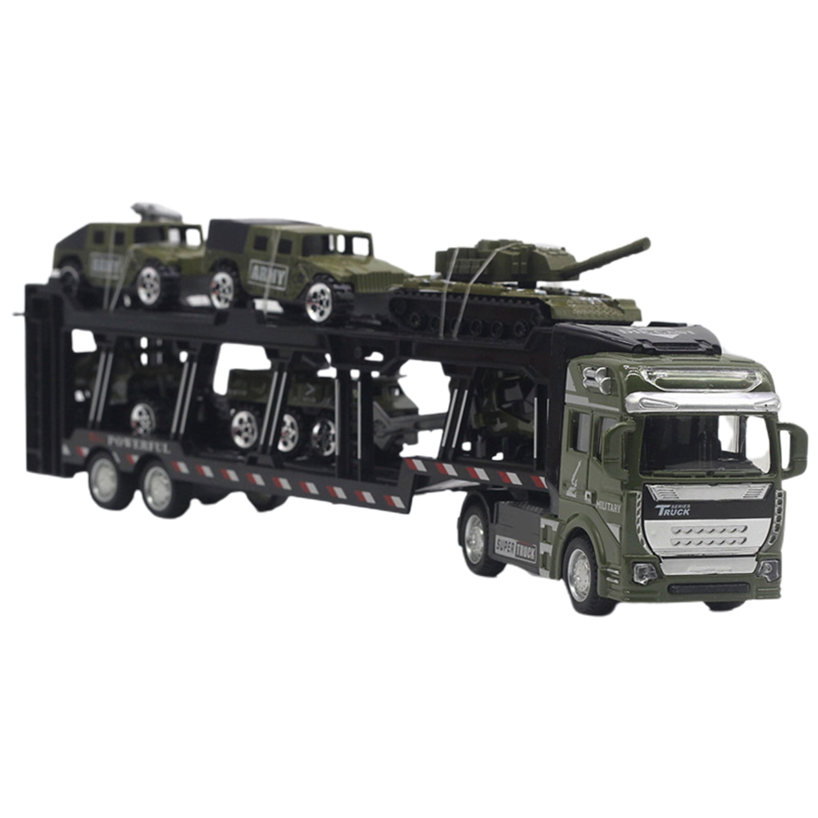 Chicmine 1 Set Transporter Model with 6 Mini Tanks Model 1:48 Scale ...