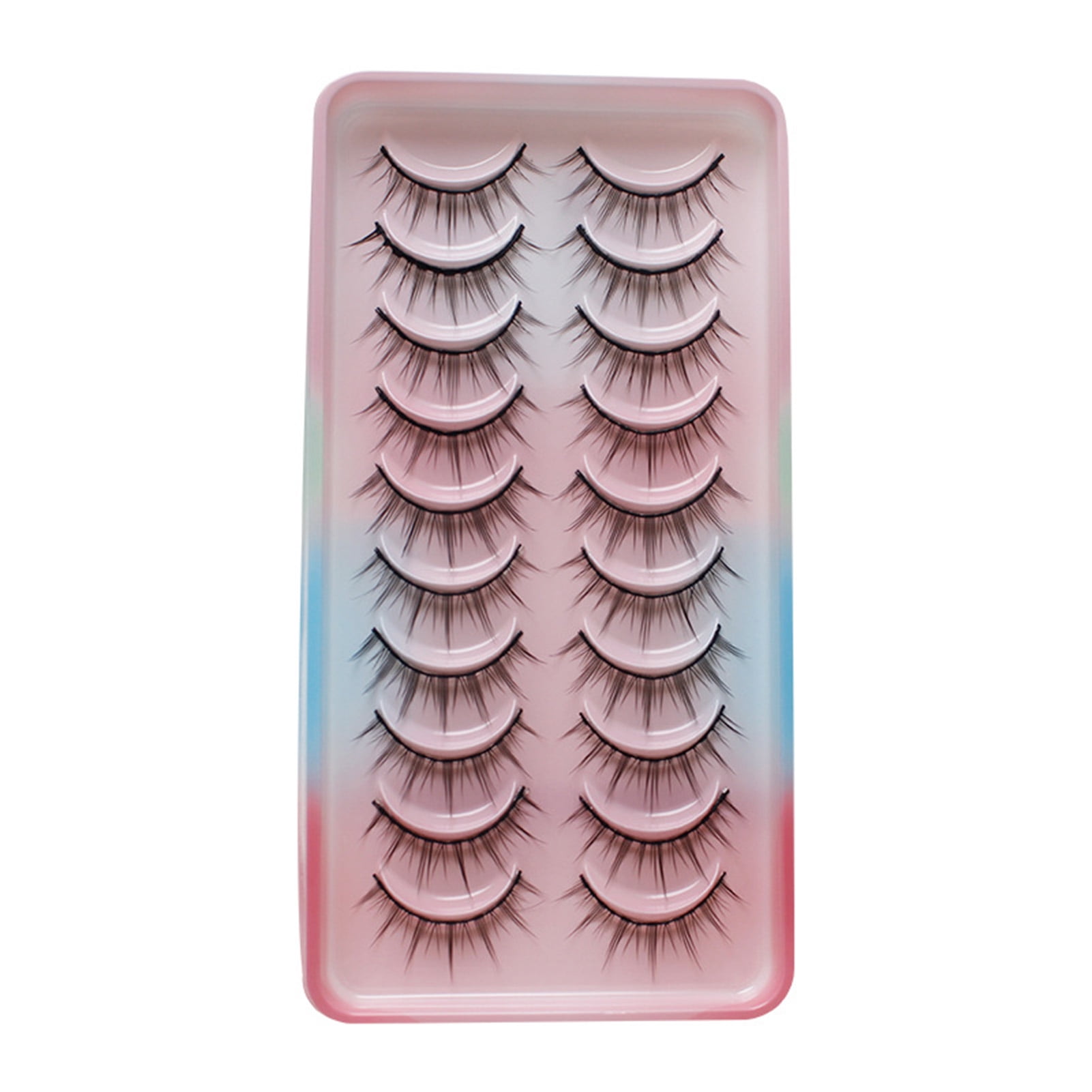 Chicmine 10 Pairs/Box False Lashes Wispy Curly 3D Effect Exaggerate ...