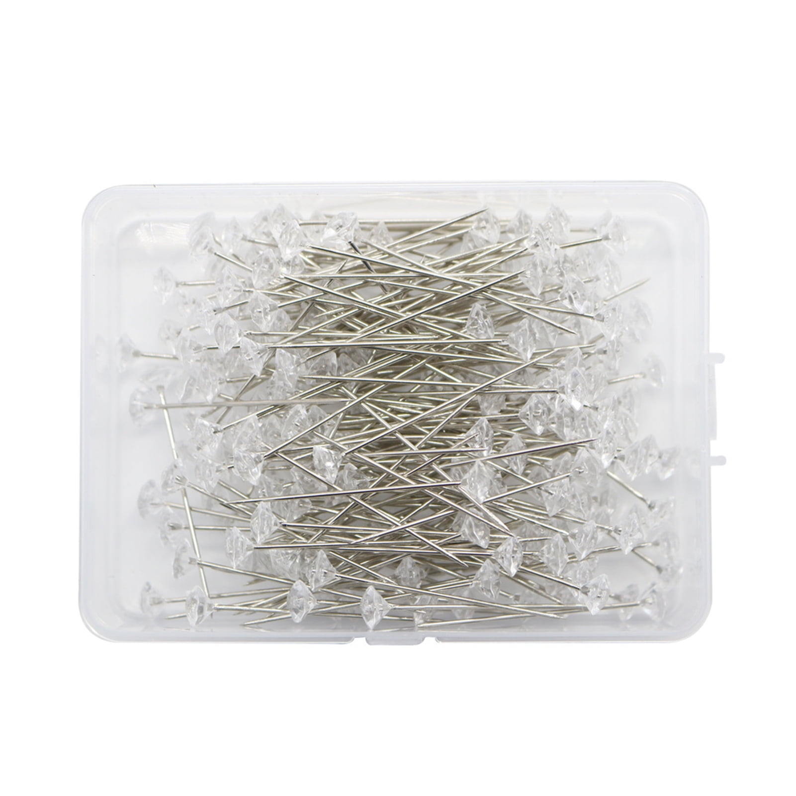 Chicmine 100Pcs/Box Transparent Faux Diamond Bouquet Pins Veil Corsage ...