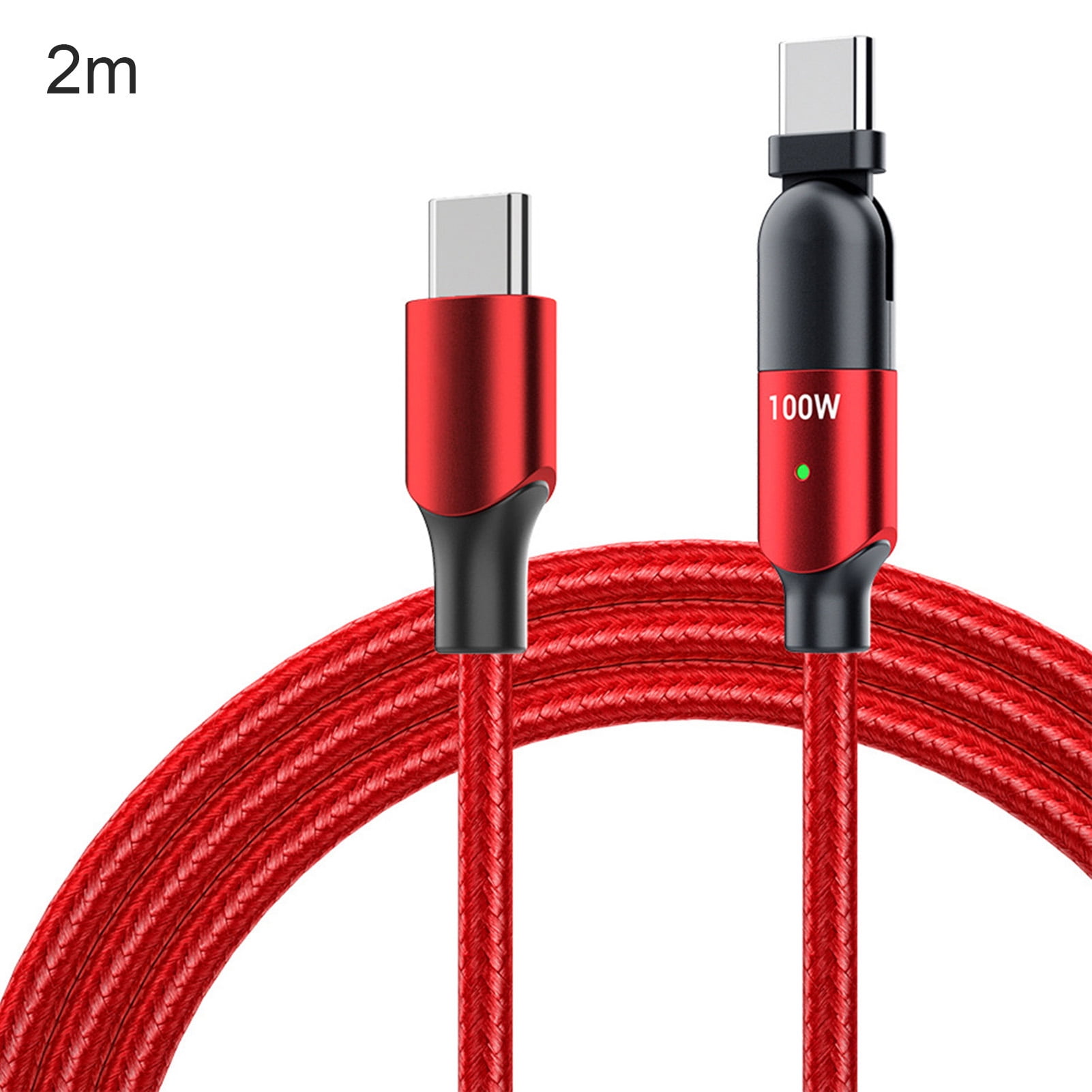 Chicmine 100W/60W Fast Charging Double Head TYPE-C Mobile Phone PD Rotating Data Cable - Walmart.com