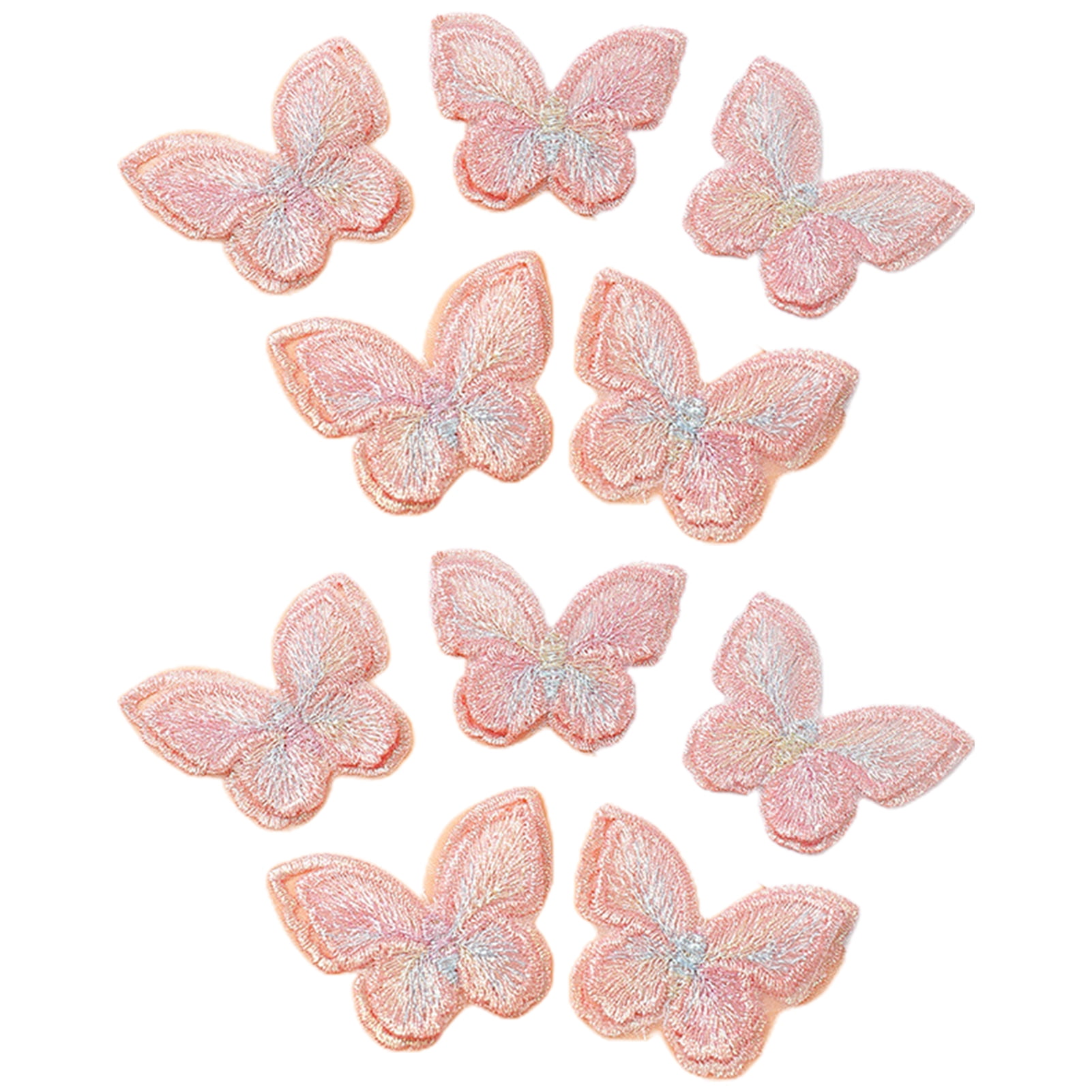 Chicmine 10Pcs Butterfly Appliques Exquisite Handicraft Double Layers ...