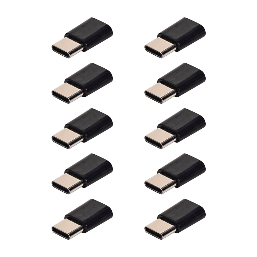 Chicmine 10Pcs Mini Type-C Male to Micro USB Female Adapter Mobile Phone Charge Converter ...