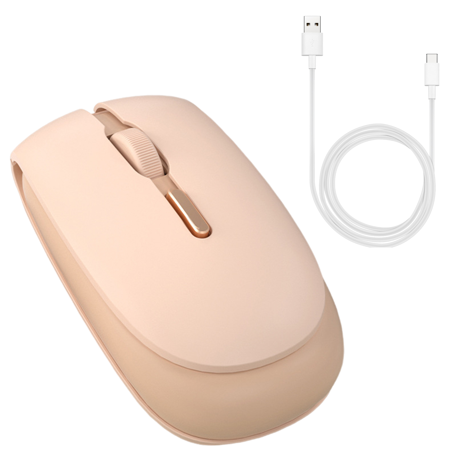 Chicmine 2.4G Wireless Mouse Ergonomics One-button Mute Mice 800/1200 ...
