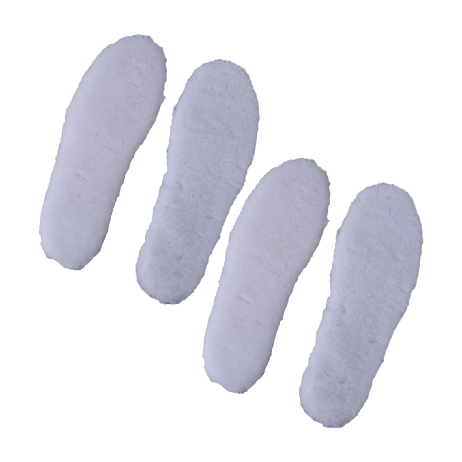 Chicmine 2 Pairs Shoe Insole Insert Fall Winter Warm Thick Fuzzy Wool ...