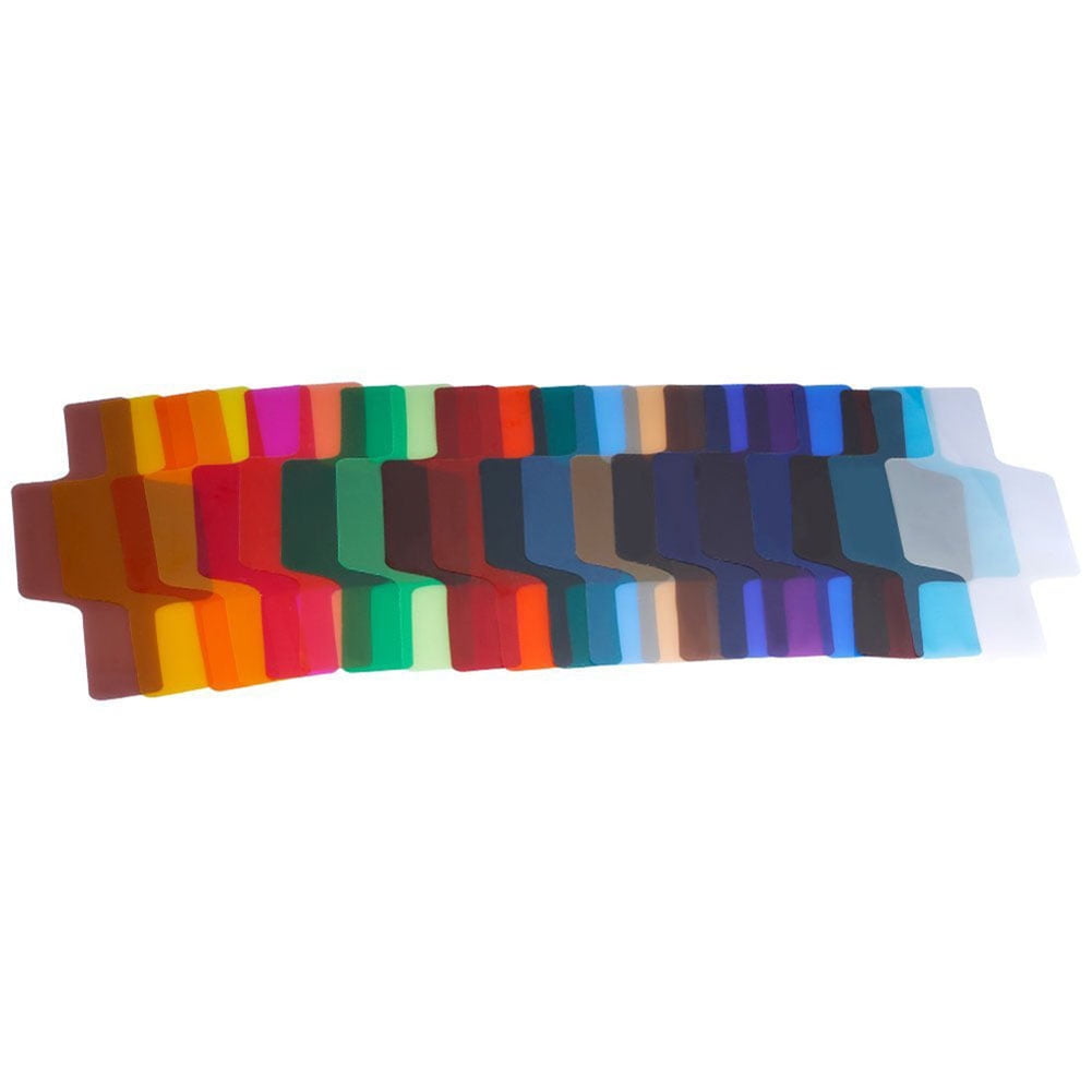 Chicmine 20 Pcs/Set Flash Lamp Light Color Gels Filter Cards for Camera ...