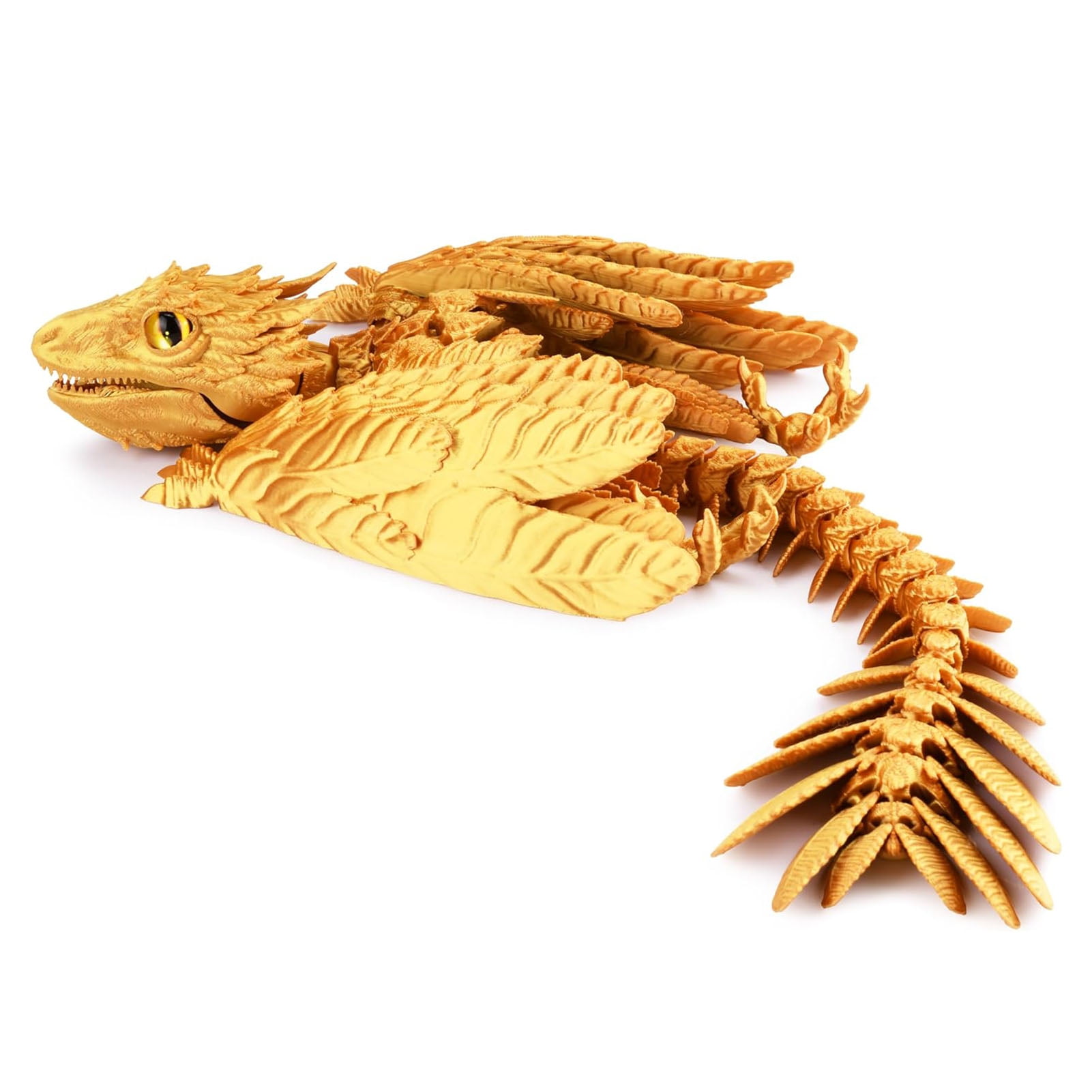 Chicmine 3D Printed Feathered Dragon Fidget Toy Movable Joints Flying ...